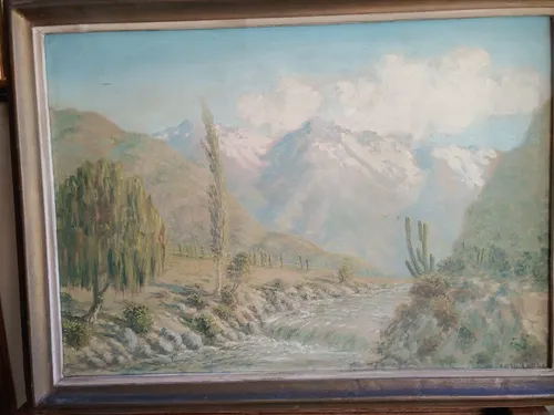 Pintura De Alberto Lobos La Generación Del 13 Y Neruda - Galeria Boireau